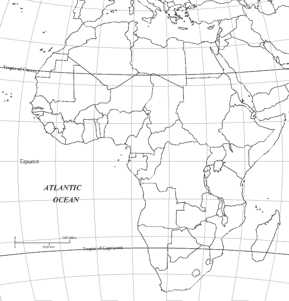 African Blank Map African Blank Map